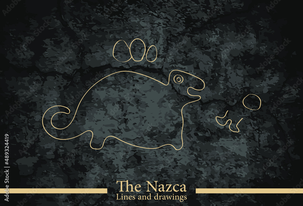 Drawing on the Nazca plateau. Exact copies of real drawings in vector ...