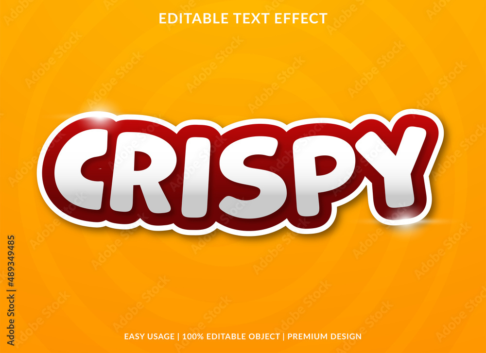 crispy text effect template with creative concept and abstract ...