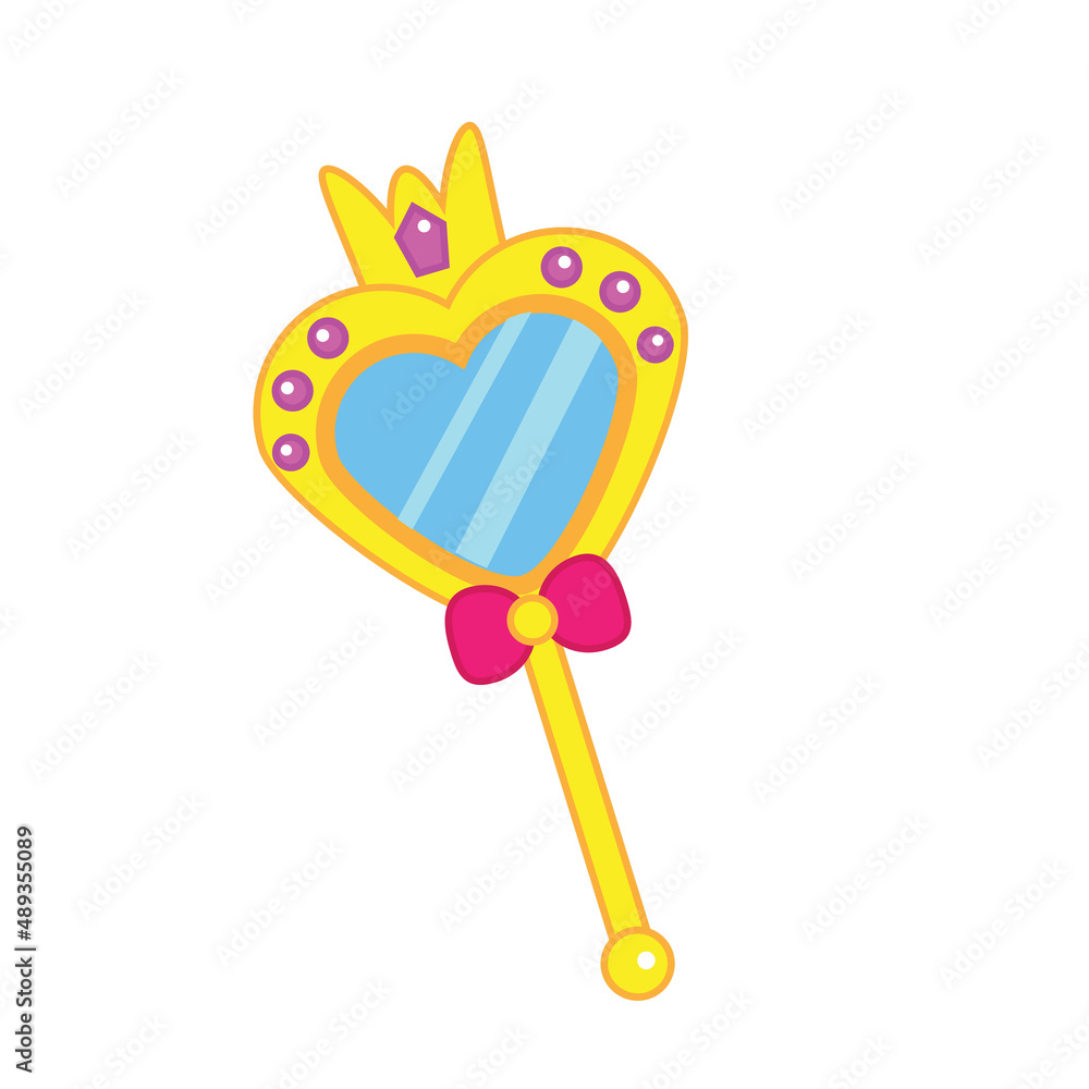 Cartoon princess mirror. Vector clip art Stock Vector | Adobe Stock