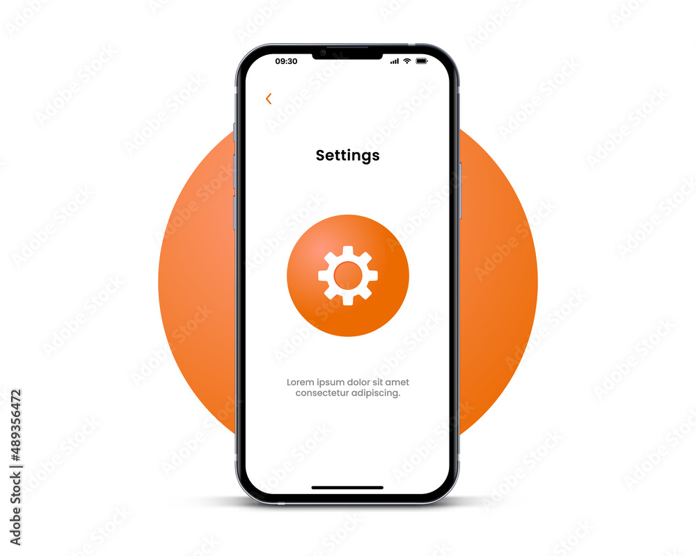 3d isolated vector elements. Minimal modern settings, adjustment, setup ...