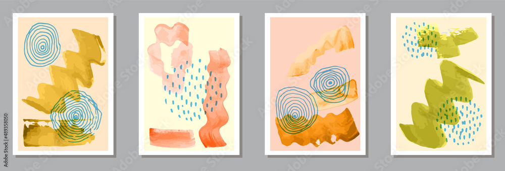 Hand drawn abstract canvas vector collection. Stock Vector | Adobe Stock