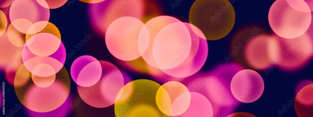 Soft pop design with overlapping pastel circles on the dark background ...
