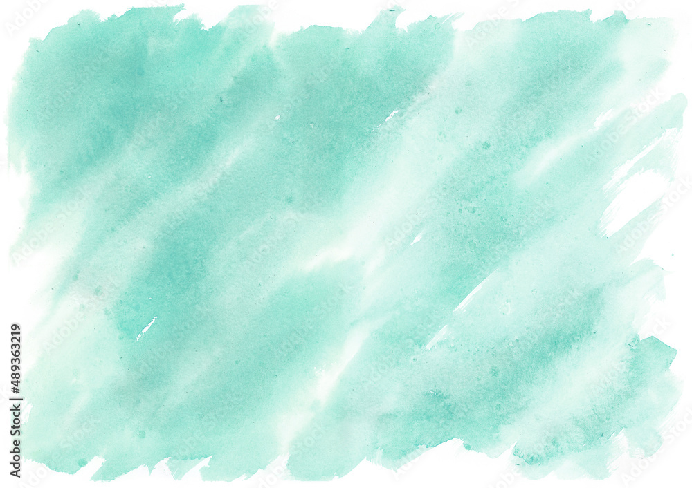 Abstract turquoise watercolor backround, painting Stock Illustration ...