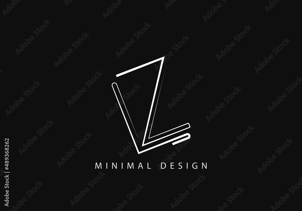 Alphabet letter LZ logo design line art Stock Vector | Adobe Stock