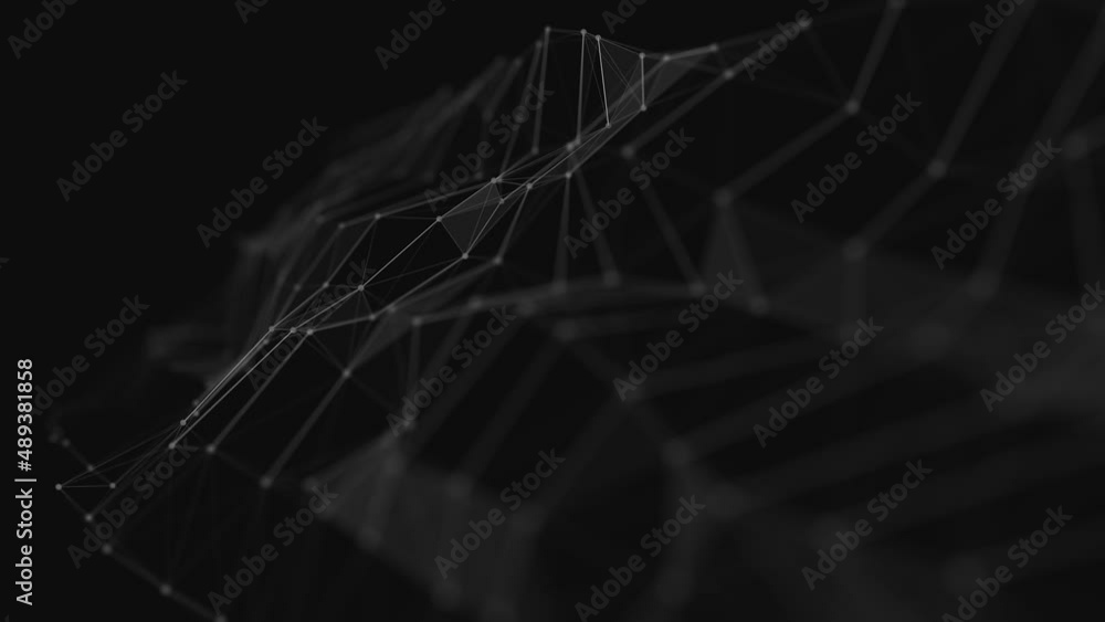 Abstract Plexus Digital Fx Technology Background Loop/ 4k animation of an abstract technology ...