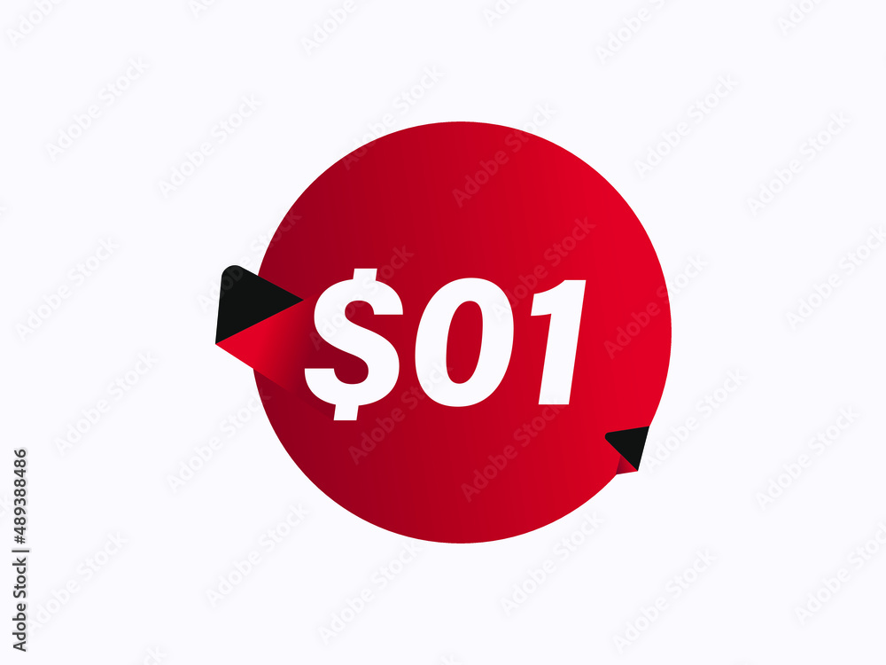 $1 USD sticker vector illustration Stock Vector | Adobe Stock