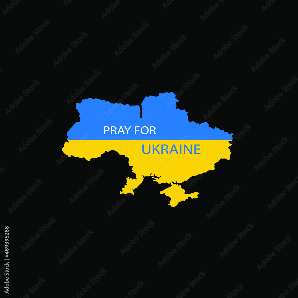 Ukraine support, pray for Ukraine symbol with Ukraine flag and heart ...