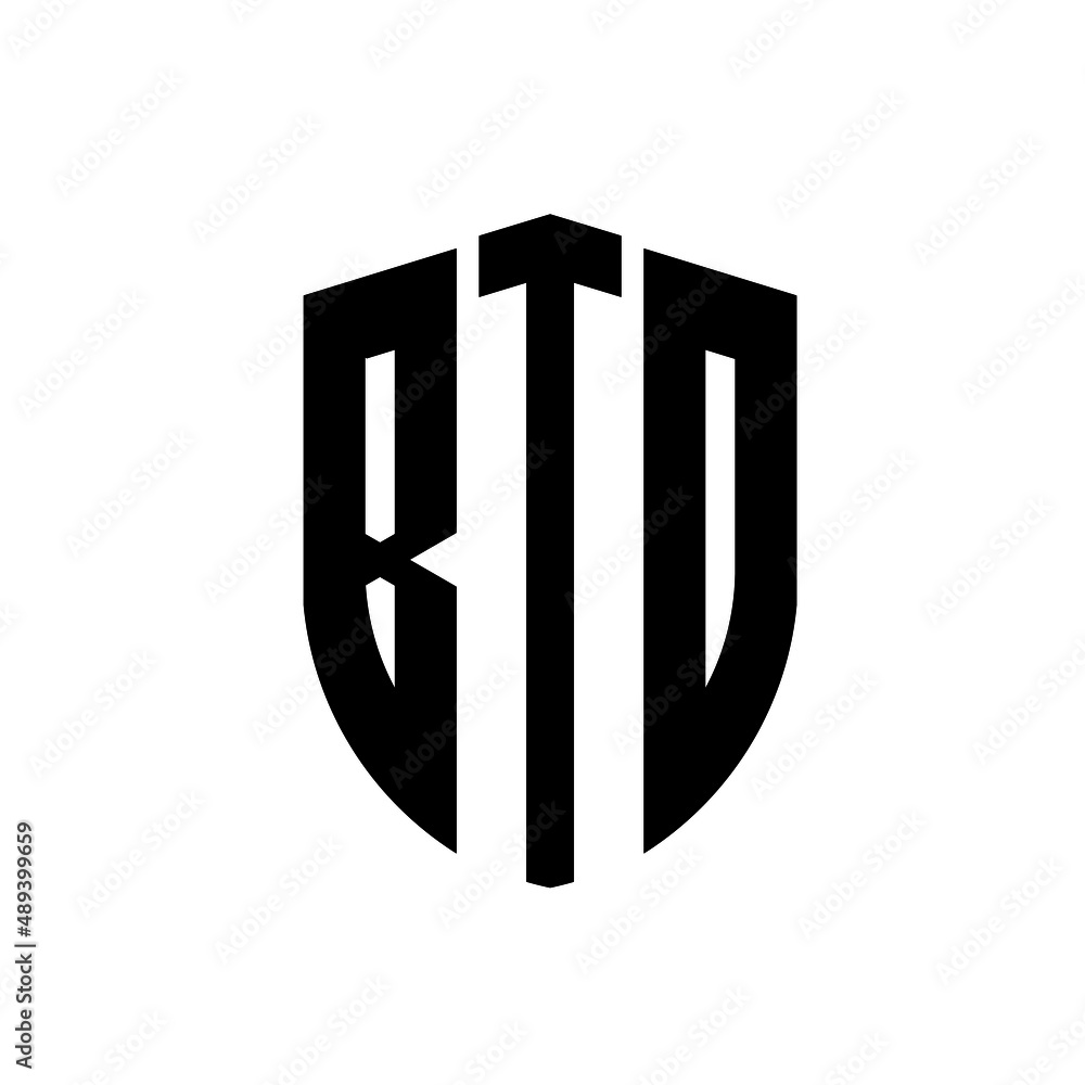 BTD letter logo design. BTD modern letter logo with black background ...