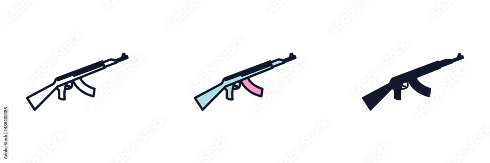 weapon icon symbol template for graphic and web design collection logo ...