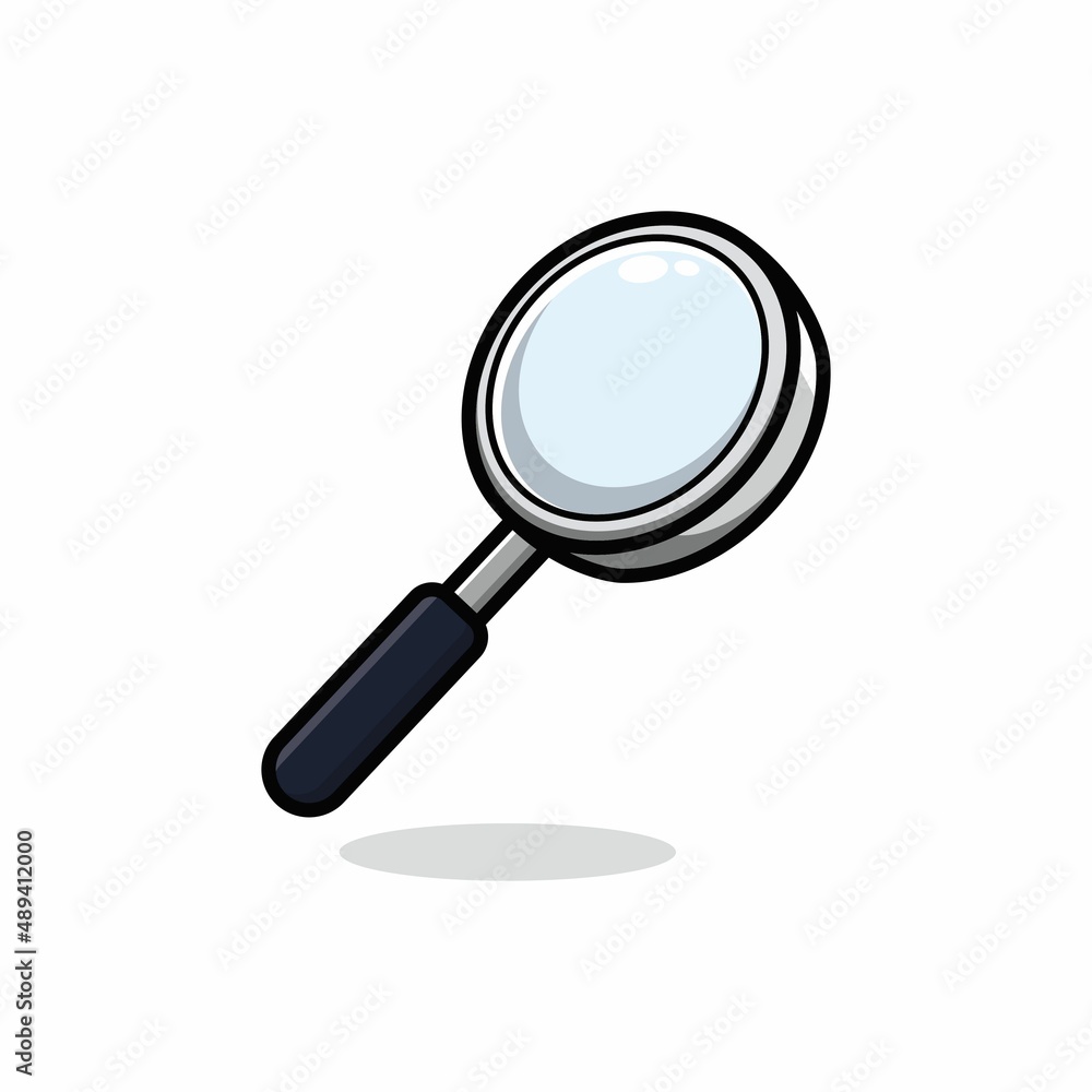 cartoon magnifying glass illustration. for mascot logo or icon Stock ...