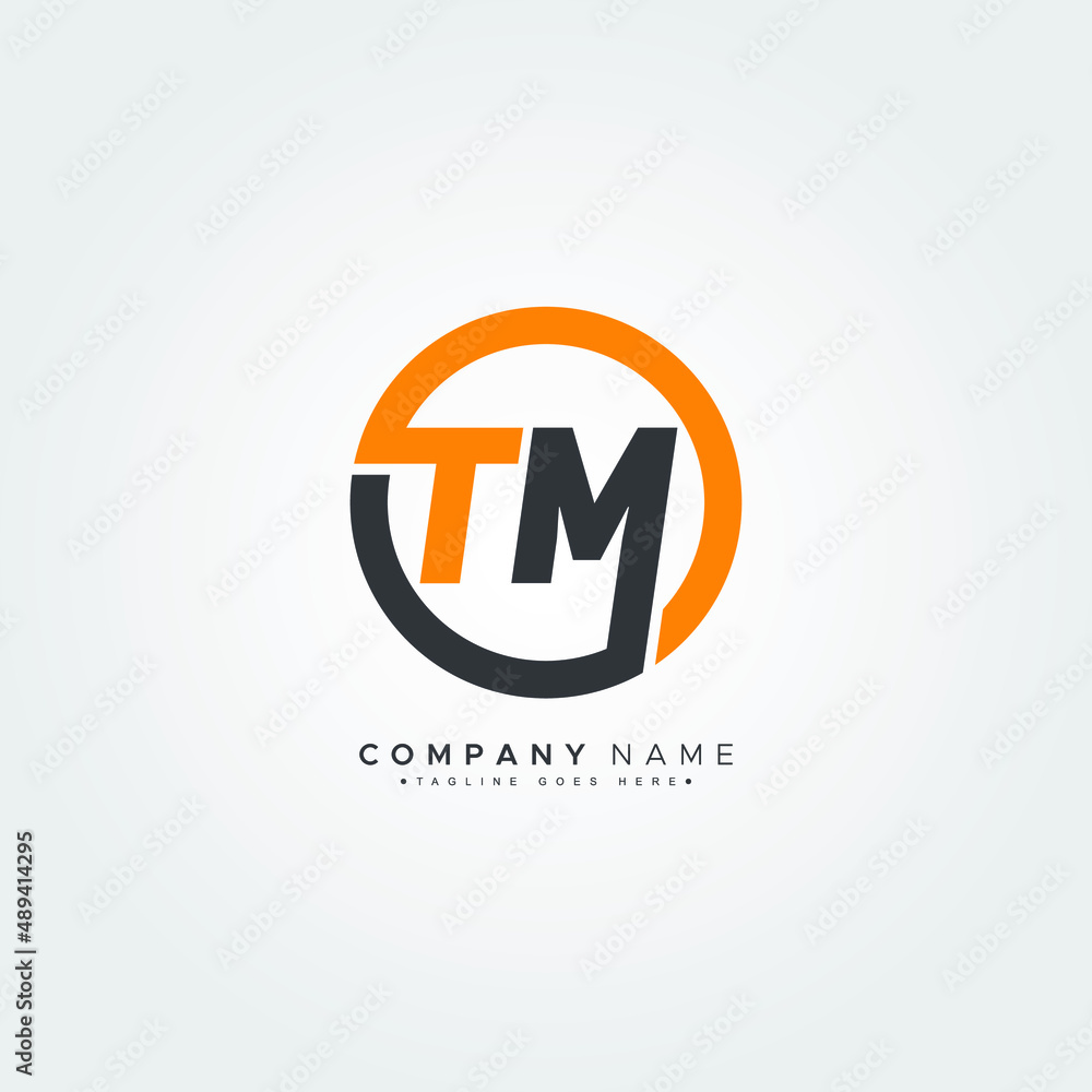 Initial Letter TM Logo - Simple Business Logo for Alphabet T and M ...