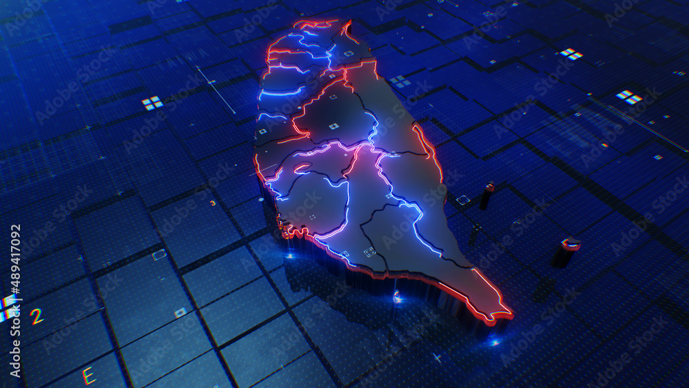 Taiwan map digital 4k Stock Illustration | Adobe Stock