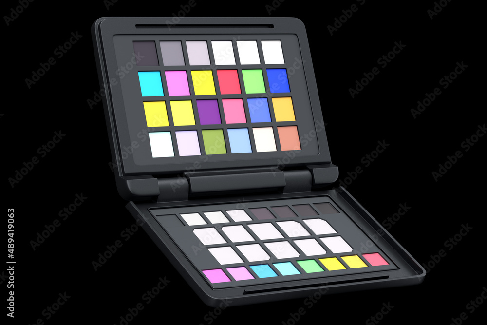 Rainbow color palette or colorchecker calibration passport for post ...