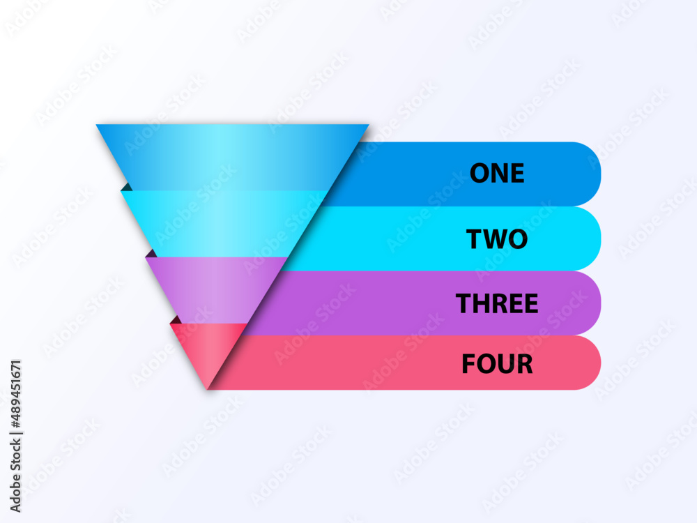 4-layer pyramid infographic with 3d effect for business presentations ...
