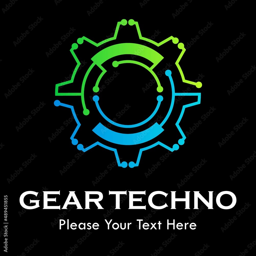 Gear techno logo template illustration Stock Vector | Adobe Stock