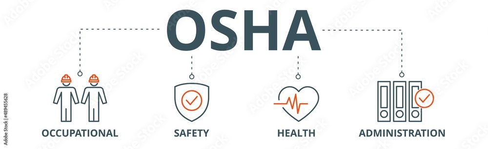 Vetor de OSHA banner web icon vector illustration concept for ...