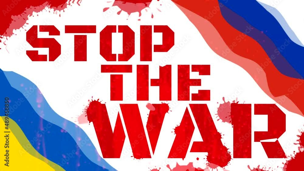 Vidéo Stock STOP THE WAR - Ultra HD 4K Seamless looping animation video ...
