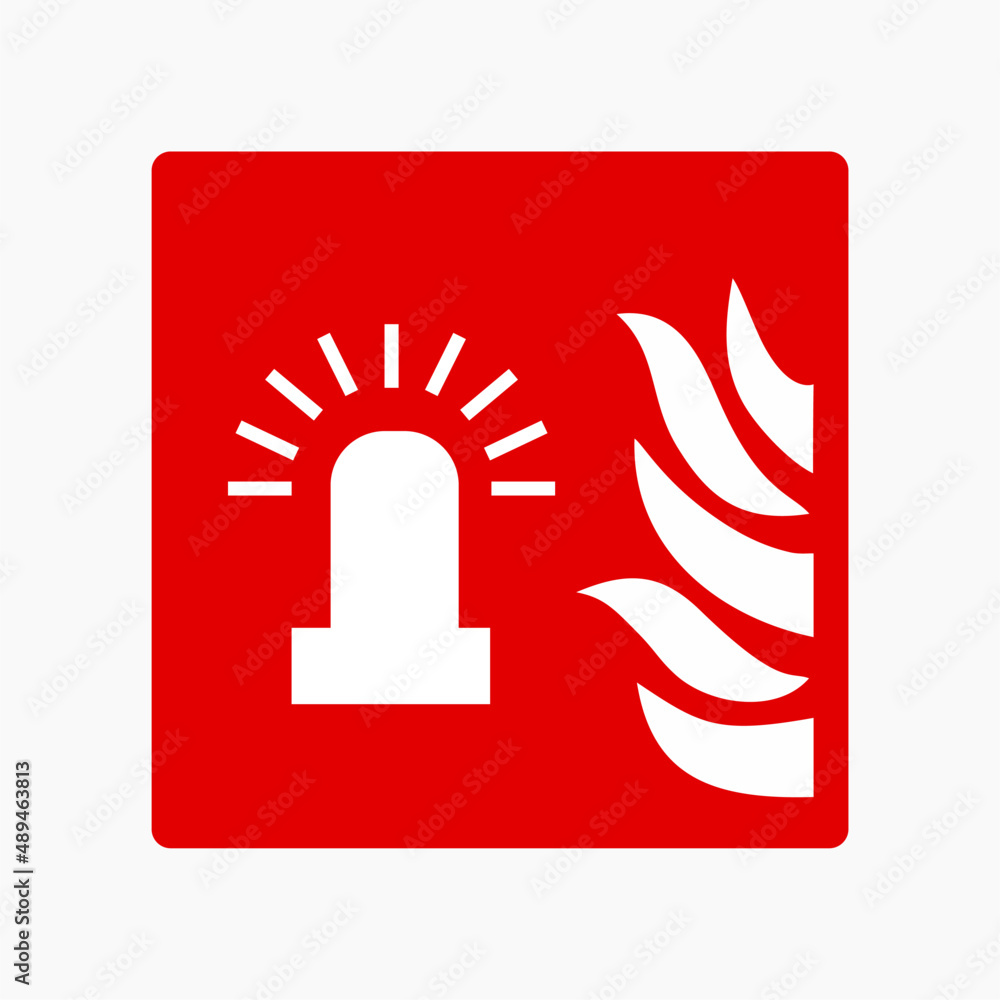 fire alarm flashing light Symbol Sign, Vector Illustration, safety sign ...