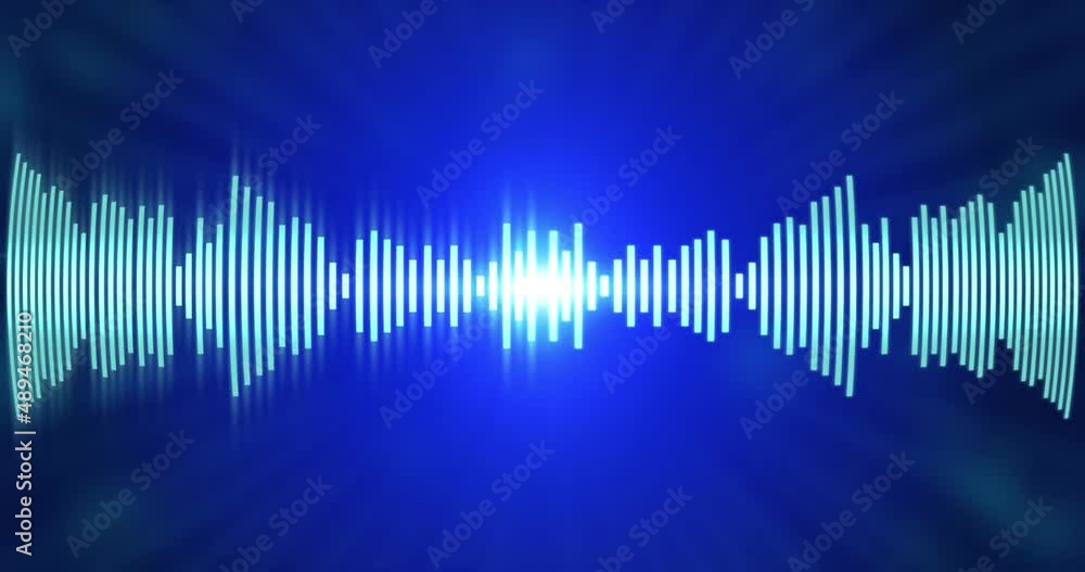 Visualizer Equalizer Meters Modern Audio On Blue Background Loop Stock 비디오 Adobe Stock