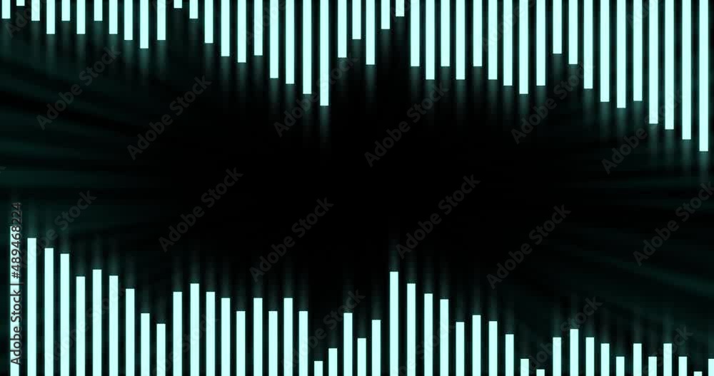 Music graphic visualizer equalizer spectrum on black background .Loop ...
