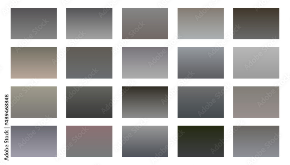 metallic gray gradients combination swatches Stock Vector | Adobe Stock