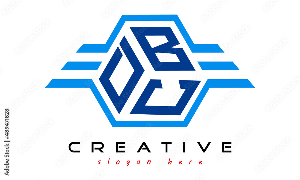 DBC three letter monogram type emblem badge with wings logo vector ...