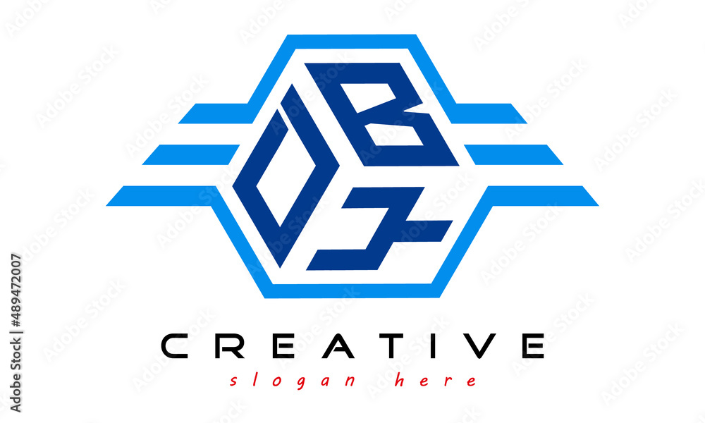 DBY three letter monogram type emblem badge with wings logo vector ...