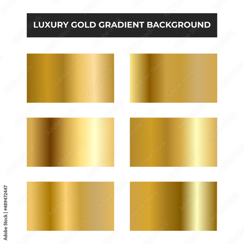 Collection of luxury gold gradient background. Stock Vector | Adobe Stock