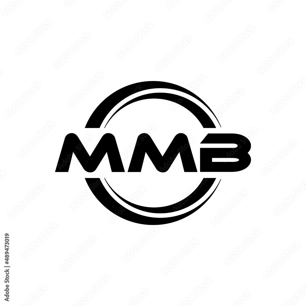 MMB letter logo design with white background in illustrator, vector ...