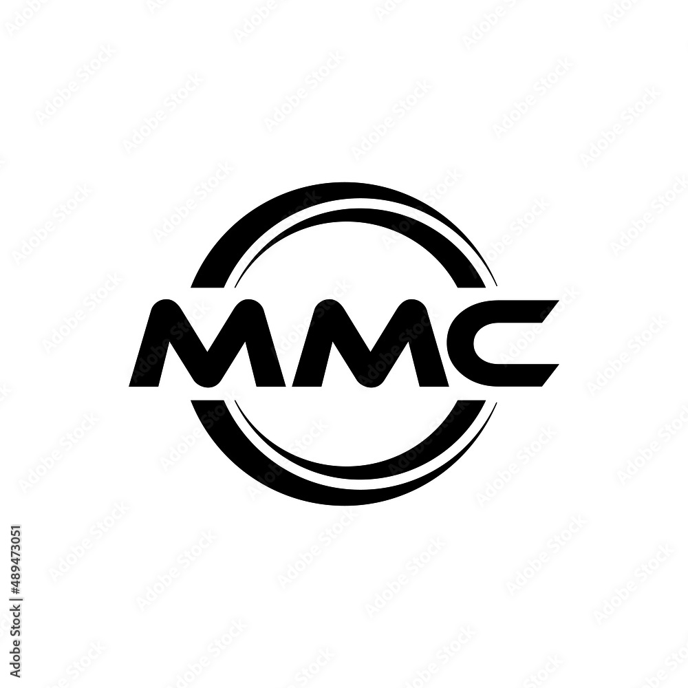 MMC letter logo design with white background in illustrator, vector ...