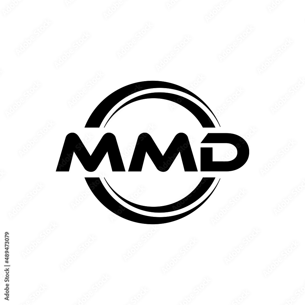 MMD letter logo design with white background in illustrator, vector ...
