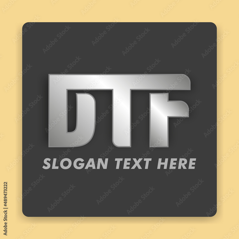 "DTF" lettering logo template Stock Vector | Adobe Stock