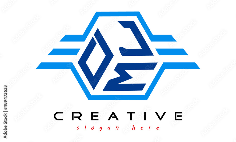 DJM three letter monogram type emblem badge with wings logo vector ...