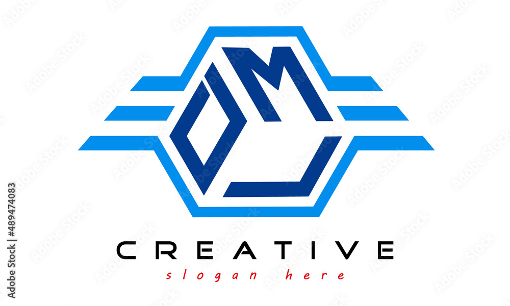 DML three letter monogram type emblem badge with wings logo vector ...