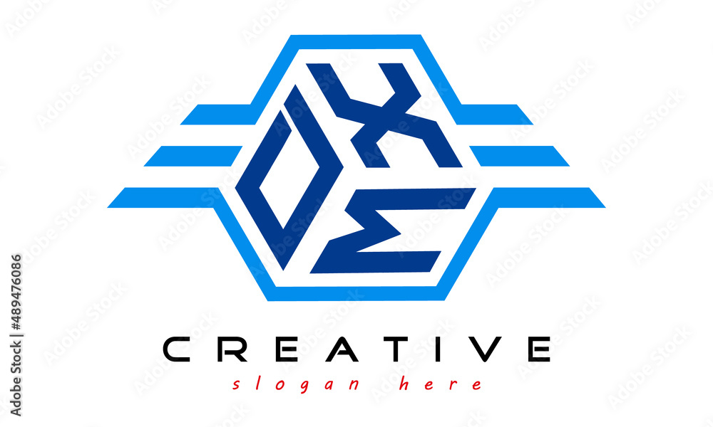DXM three letter monogram type emblem badge with wings logo vector ...