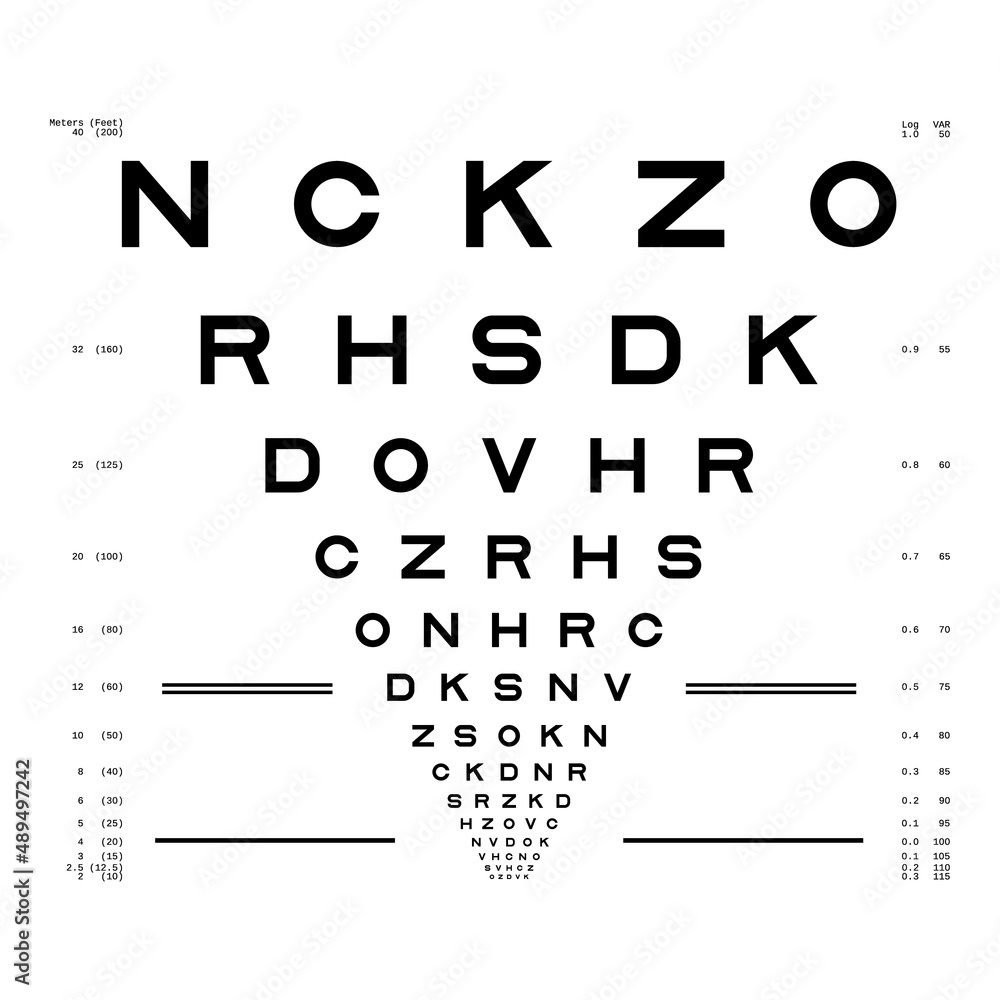 Eye Chart Test Assessment Of Visual Acuity Stock Vector Adobe Stock Eye Chart Test Assessment Of Visual Acuity Stock Vector Adobe Stock