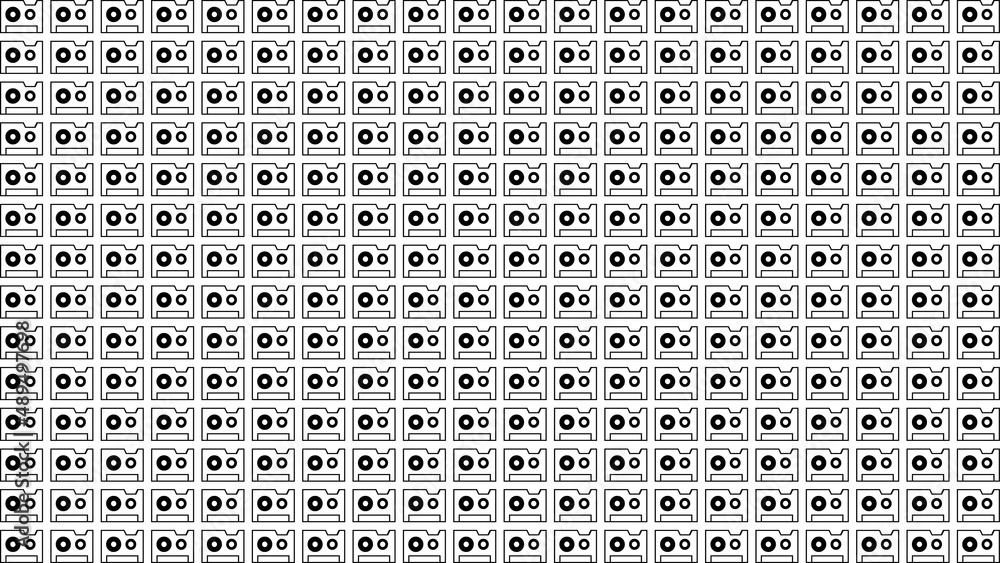 Robot Black and White Abstract Seamless Pattern Texture Background ...
