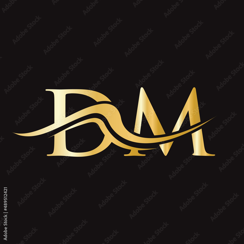 Letter DM Logo Design. Initial DM Logotype Template For Business And ...
