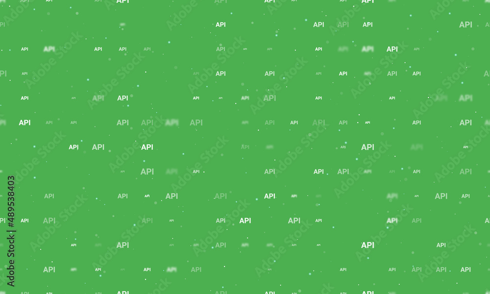 Seamless background pattern of evenly spaced white api symbols of ...