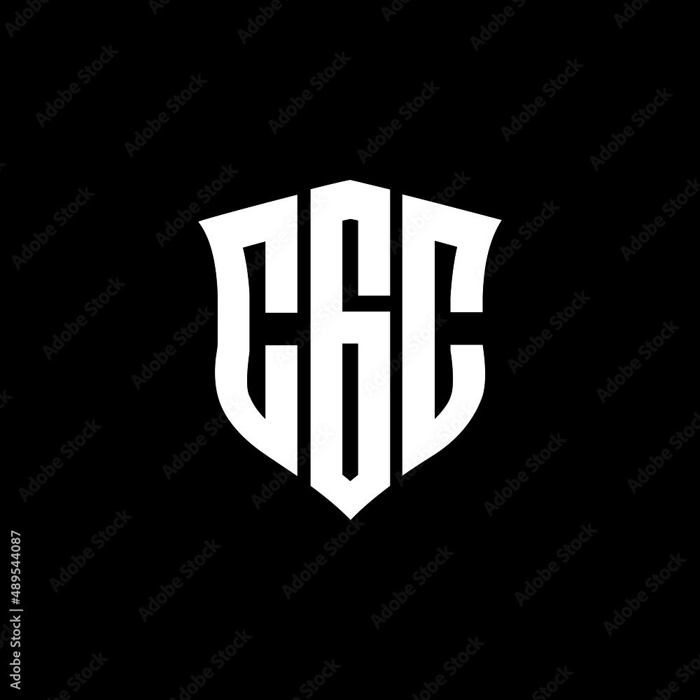 CGC letter logo design with black background in illustrator, vector ...
