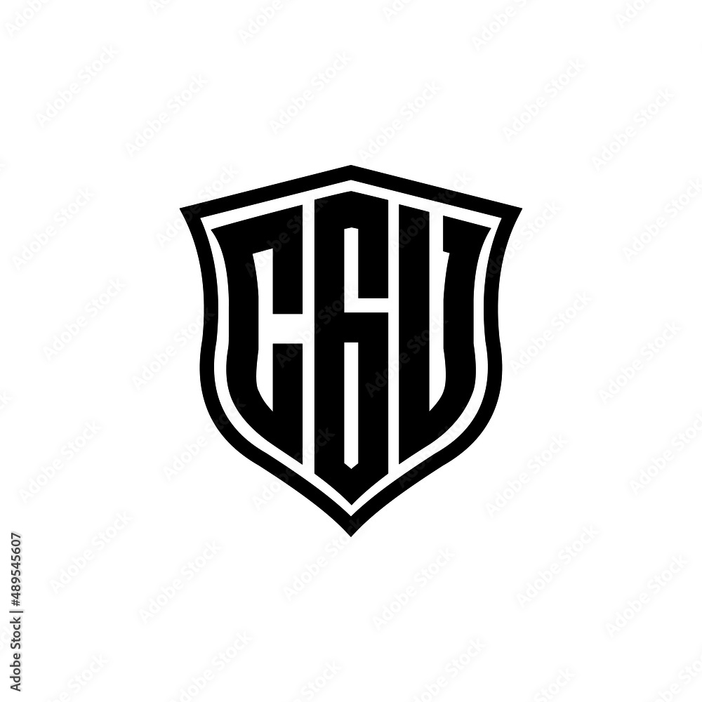 CGU letter logo design with white background in illustrator, vector ...