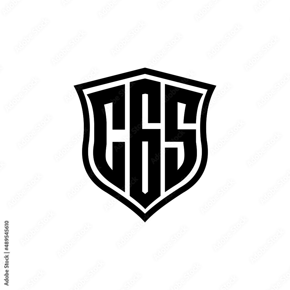 CGS letter logo design with white background in illustrator, vector ...