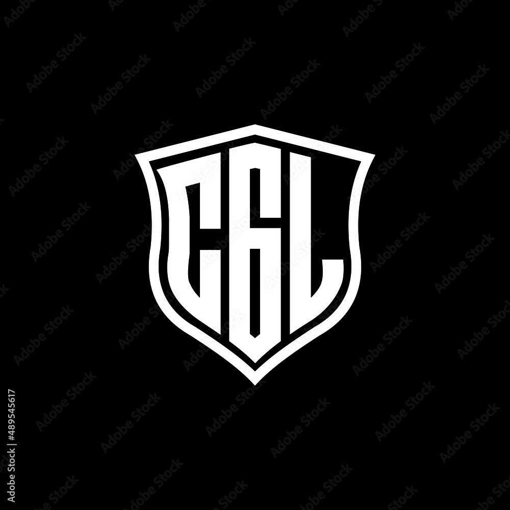 CGL letter logo design with black background in illustrator, vector ...