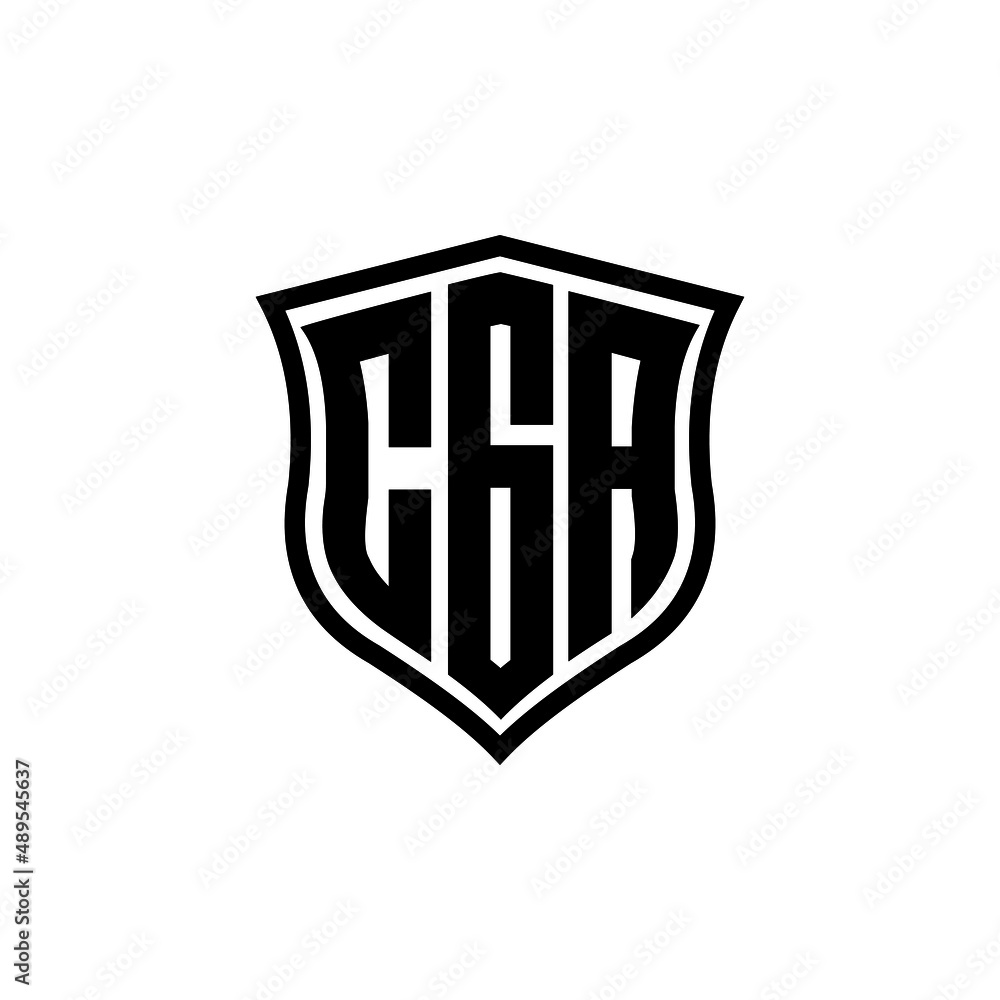 Vetor do Stock: CGA letter logo design with white background in ...