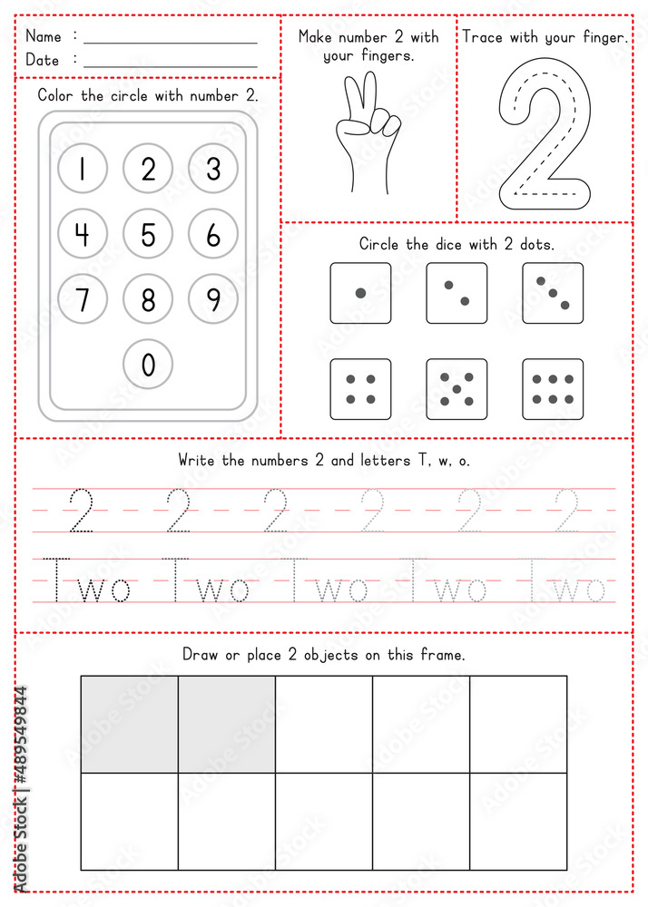 Children Learning Printable - Coloring, Tracing, Writing, and Counting ...