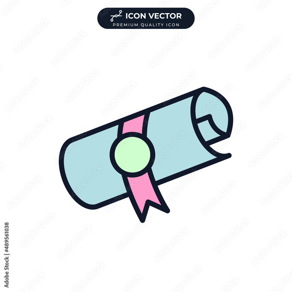 diploma icon symbol template for graphic and web design collection logo ...
