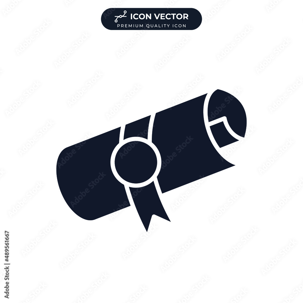 diploma icon symbol template for graphic and web design collection logo ...