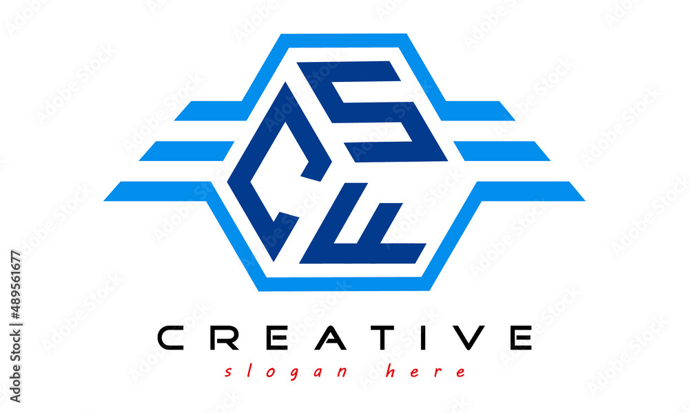 CSF three letter monogram type emblem badge with wings logo vector ...