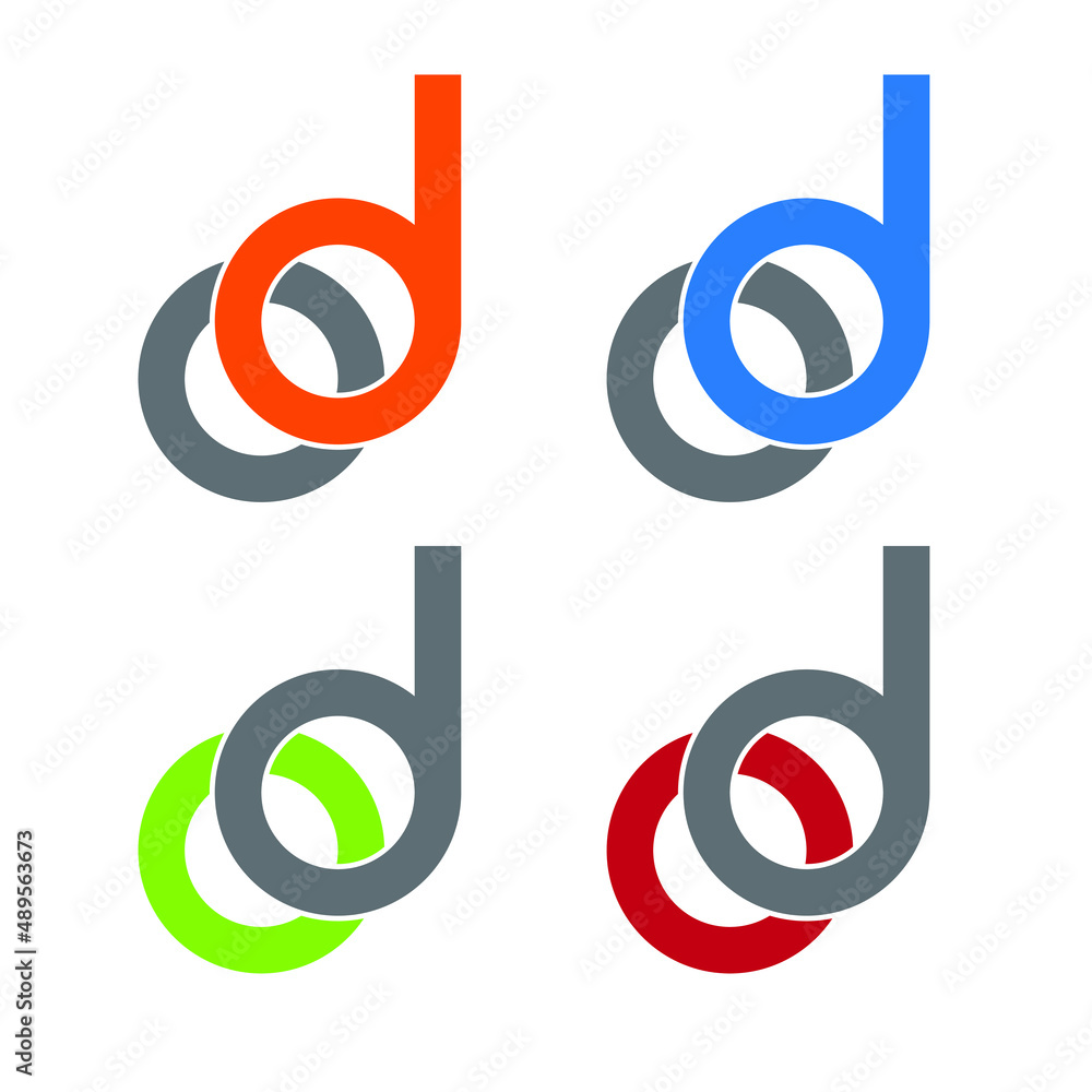 DO or OD letter designs for logo and icons.vector illustration with ...
