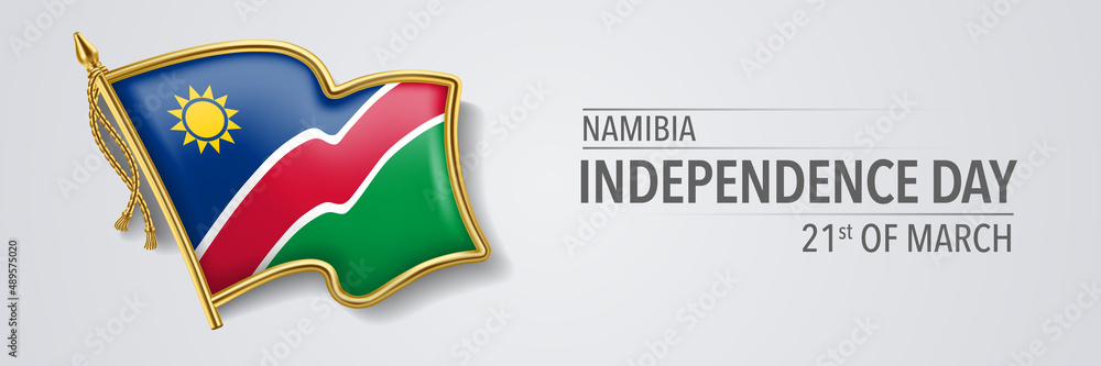 Namibia happy independence day greeting card, banner with template text ...